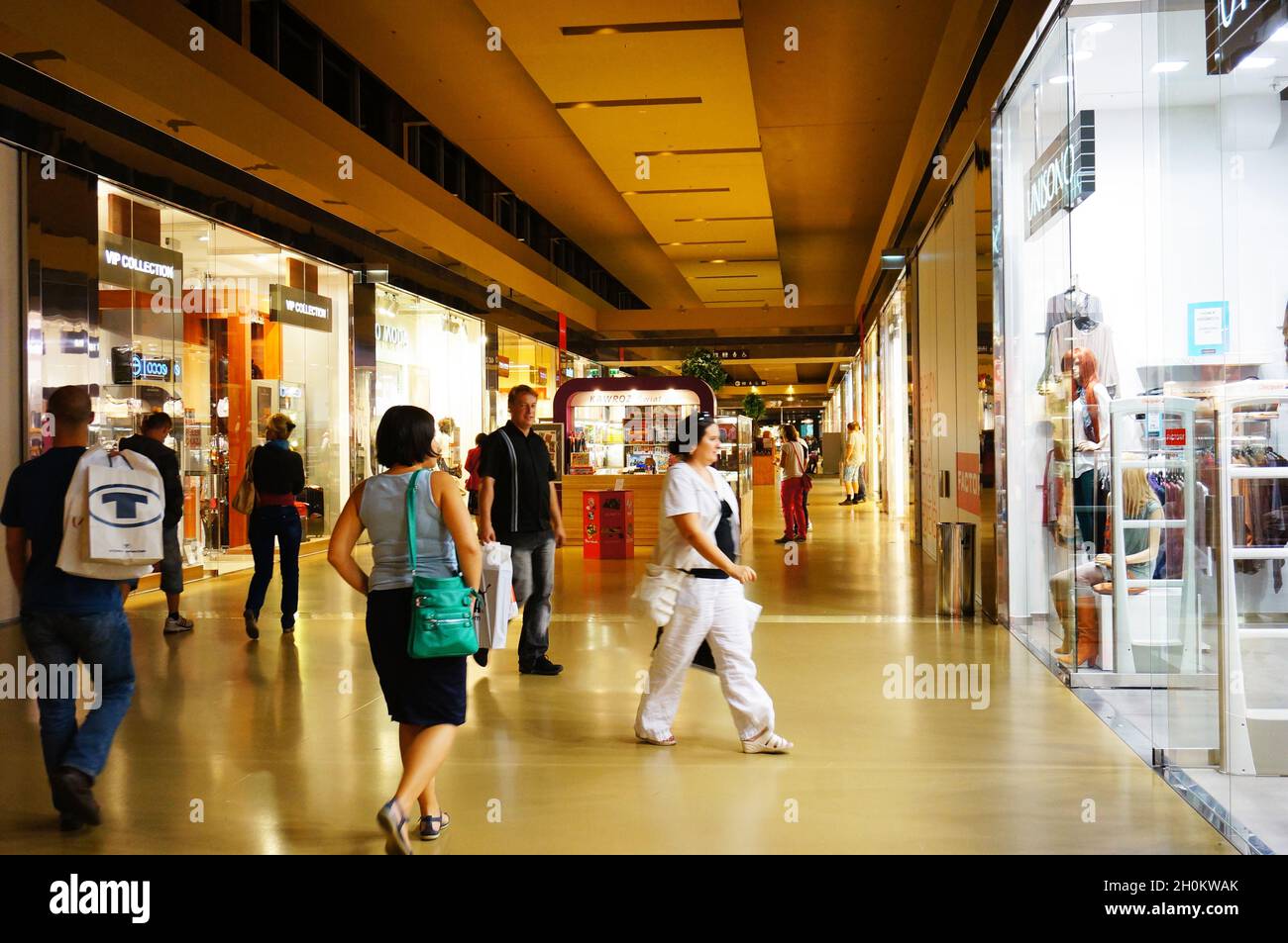 LUBON, POLAND - Sep 06, 2013: The interior view of shops and stores of ...