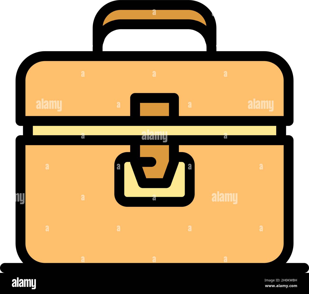 Medical case icon. Outline medical case vector icon color flat isolated ...