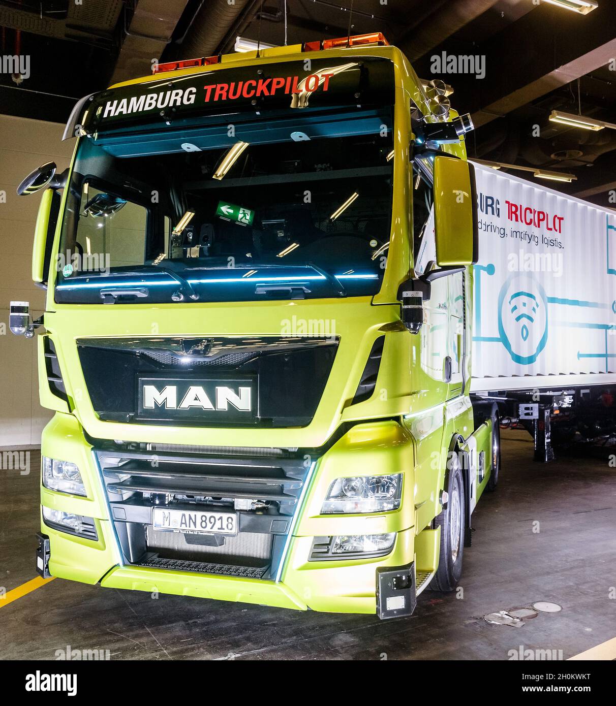 Hamburg, Germany. 13th Oct, 2021. An autonomously driving truck from ...