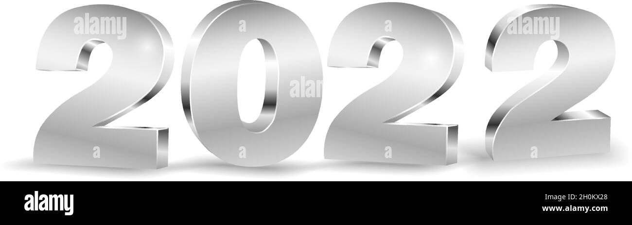 2022 numbers, New Year banner or card template Stock Vector Image & Art ...