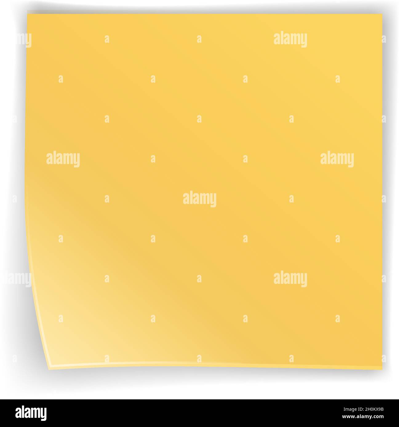Yellow stick note on white background, vector illustration Stock Vector ...