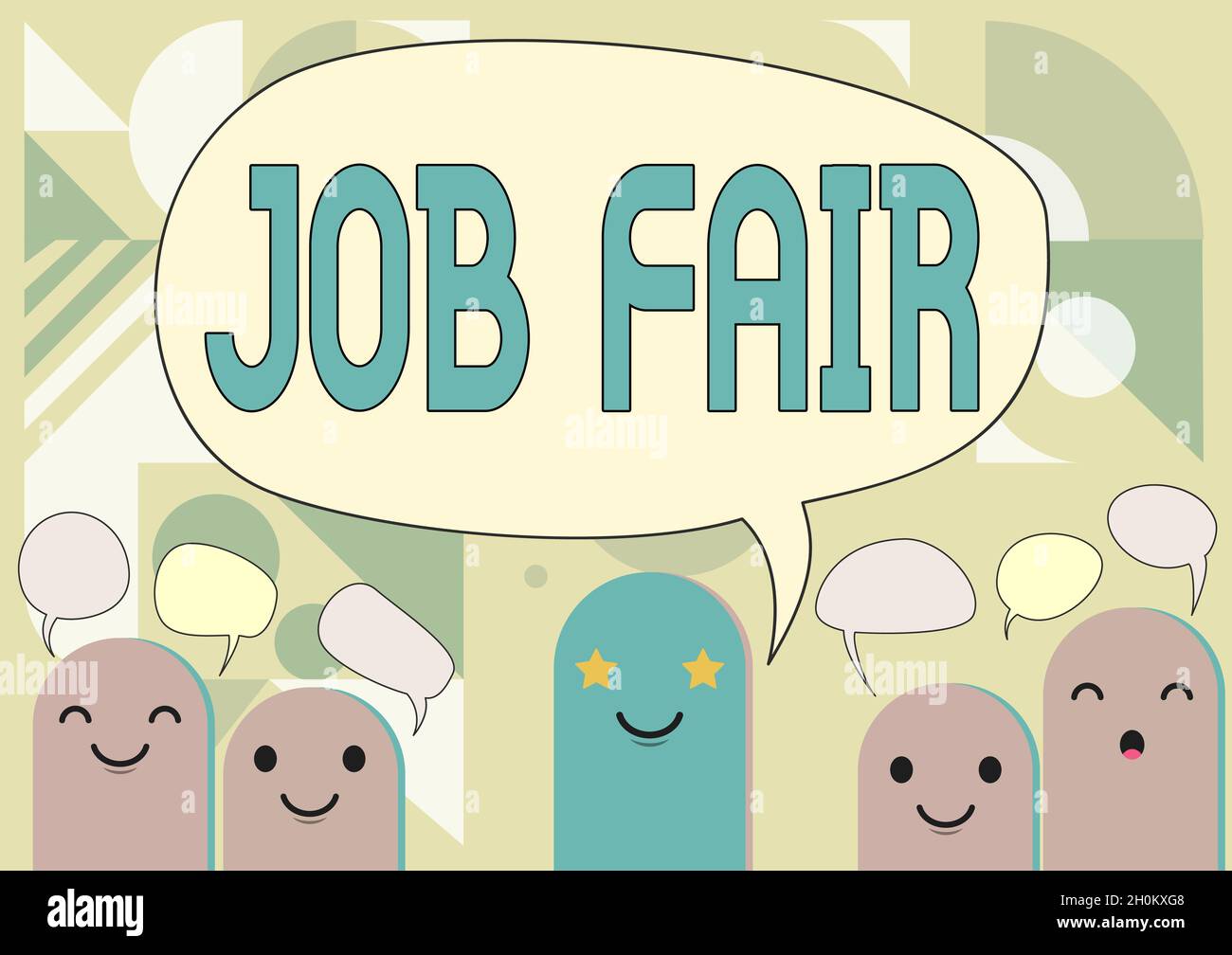 Handwriting text Job Fair. Internet Concept event in which employers ...