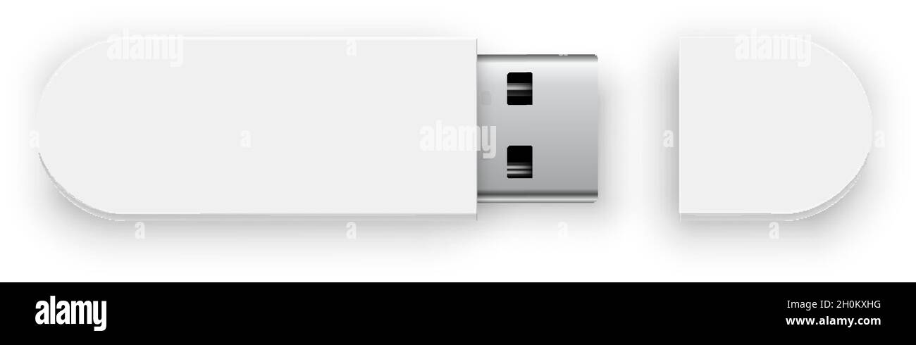 White blank USB flash drive , good for placing logo and identify set ...