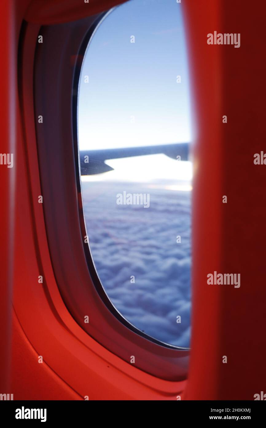Aircraft window views Stock Photo - Alamy
