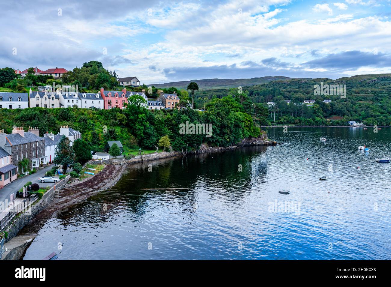 PORTREE, ISLE OF SKYE, SCOTLAND - SEPTEMBER 18, 2021: View of Portree ...