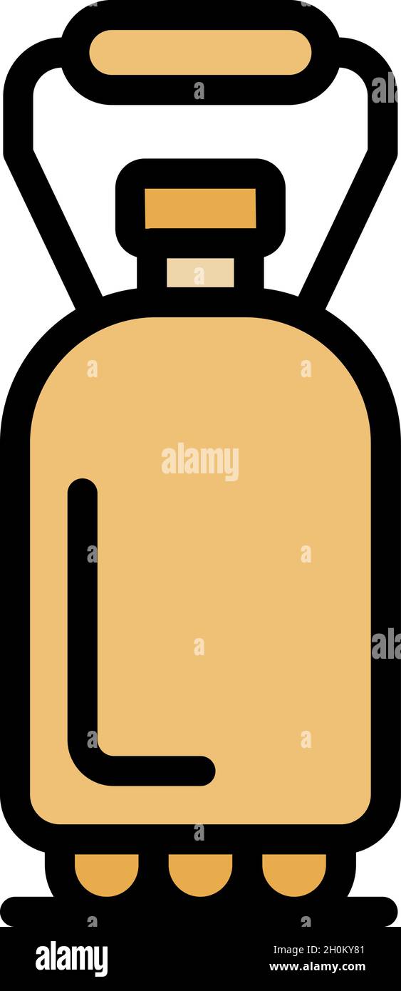 Carbon dioxide cylinder icon. Outline carbon dioxide cylinder vector ...