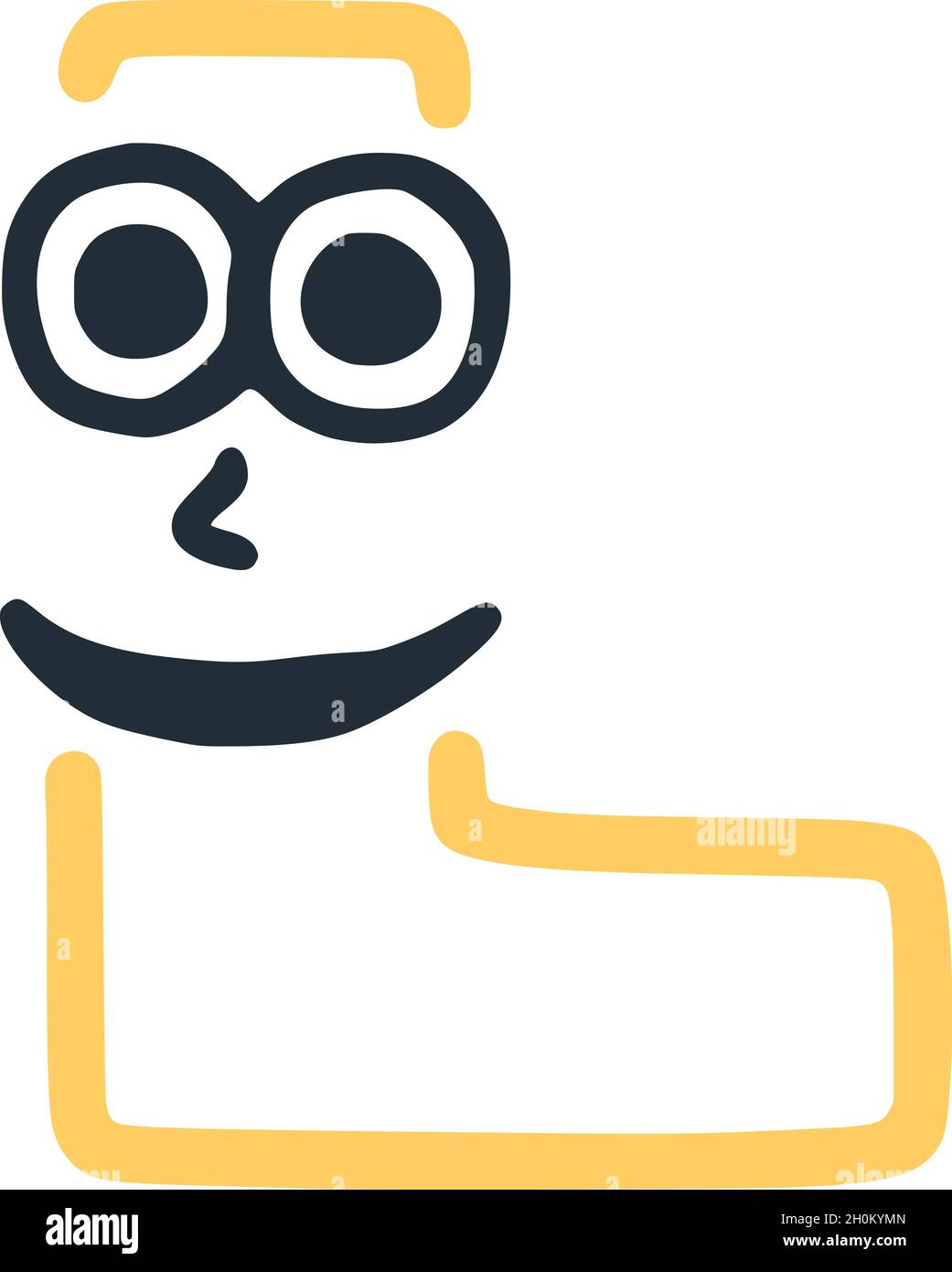 Letter l happy eccentric smiling character, smiley face vector clip art ...