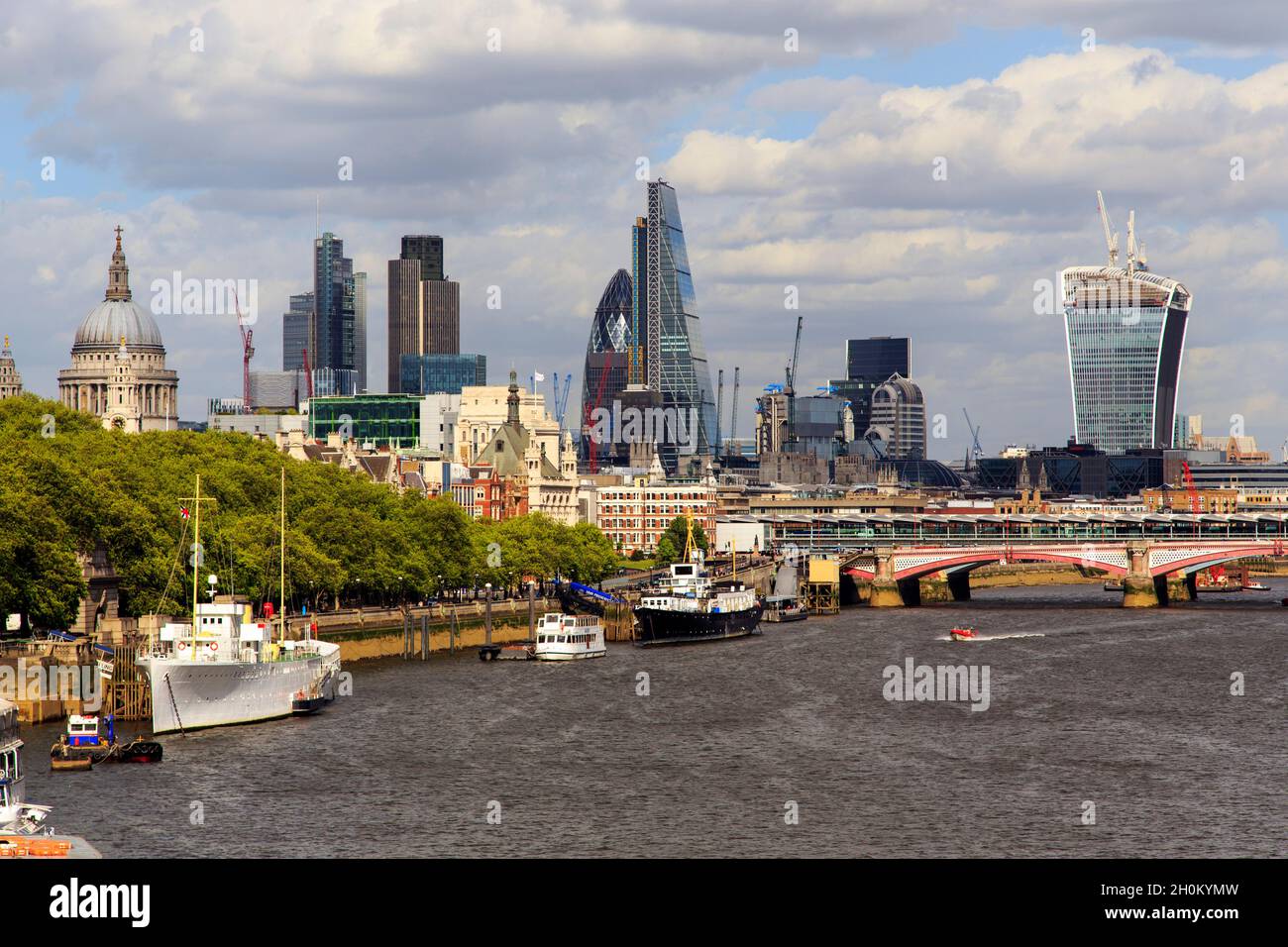 LONDON, GREAT BRITAIN - MAY 9, 2014: This is panoramic view of the City ...