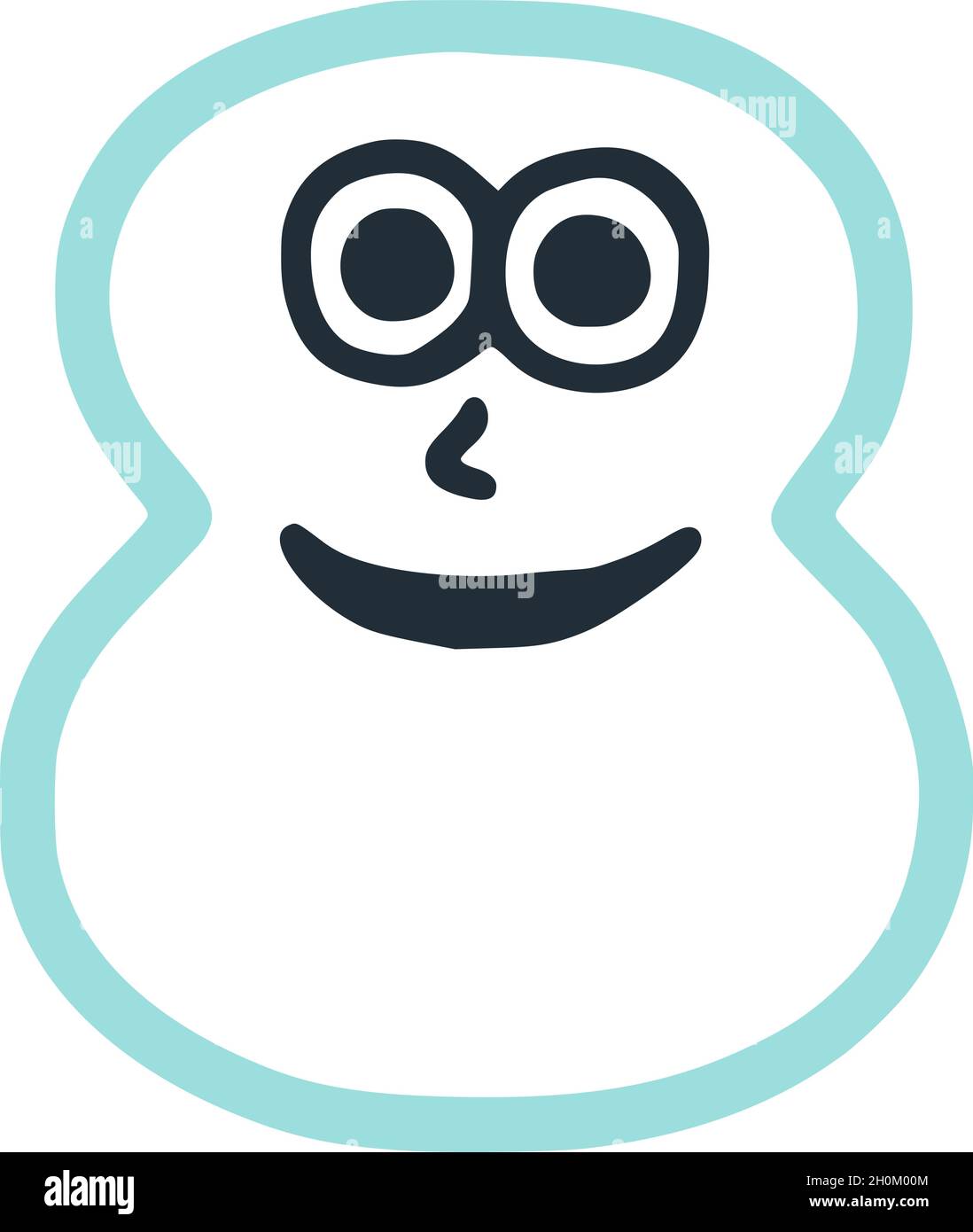 Number 8 happy eccentric smiling character, smiley face vector clip art ...
