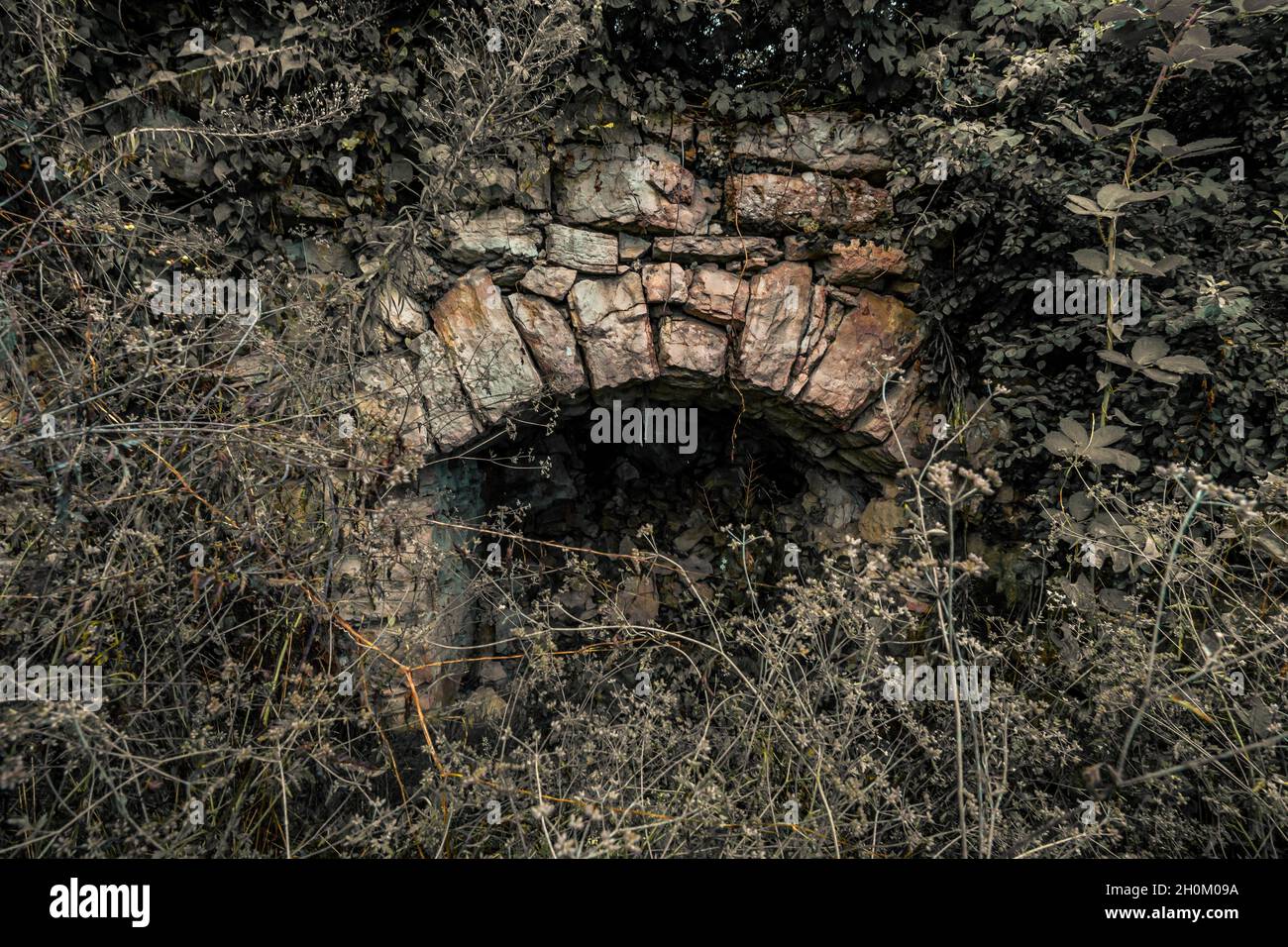 Old blown up remains of some Siegfried Line bunkers along the border ...