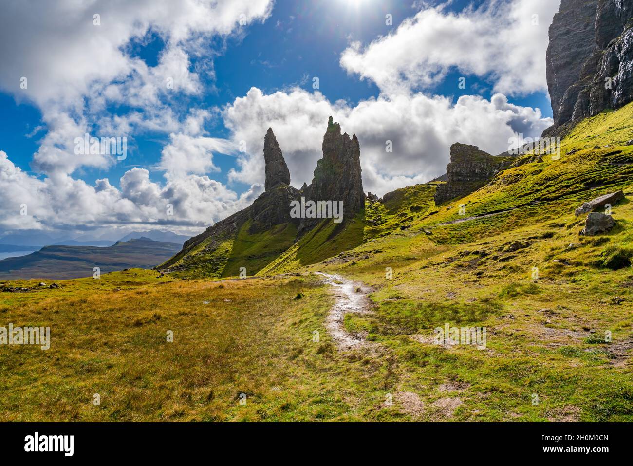 The Old Man of Storr rock formation on Isle of Skye, Scotland Stock ...