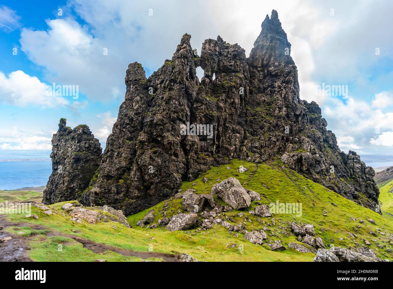 The Old Man of Storr rock formation on Isle of Skye, Scotland Stock ...