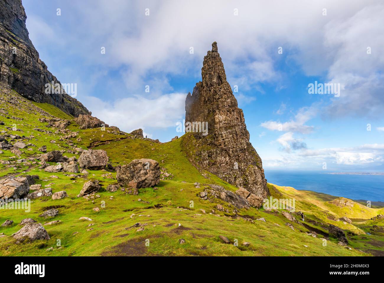 Old Man of Storr rock formation on Isle of Skye, Scotland Stock Photo ...