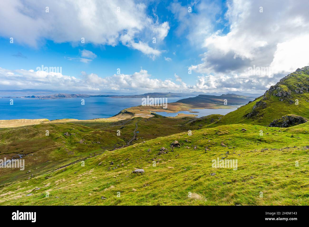 View of the Raasay island and the Sound of Raasay from The Old Man of ...