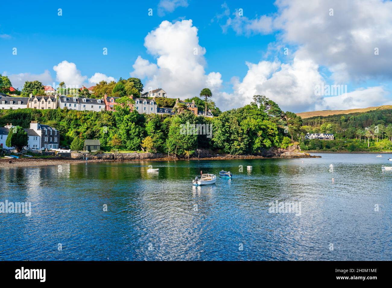 PORTREE, ISLE OF SKYE, SCOTLAND - SEPTEMBER 19, 2021: View of Portree ...