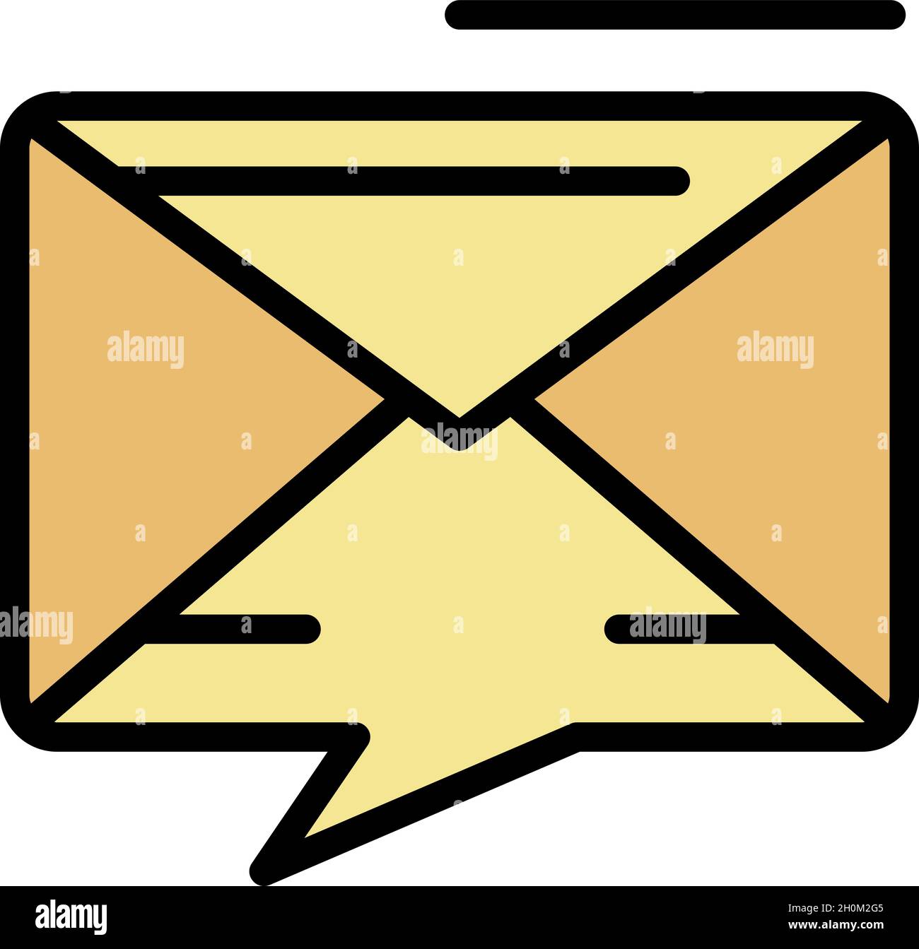 Chat bubble envelope icon. Outline chat bubble envelope vector icon ...