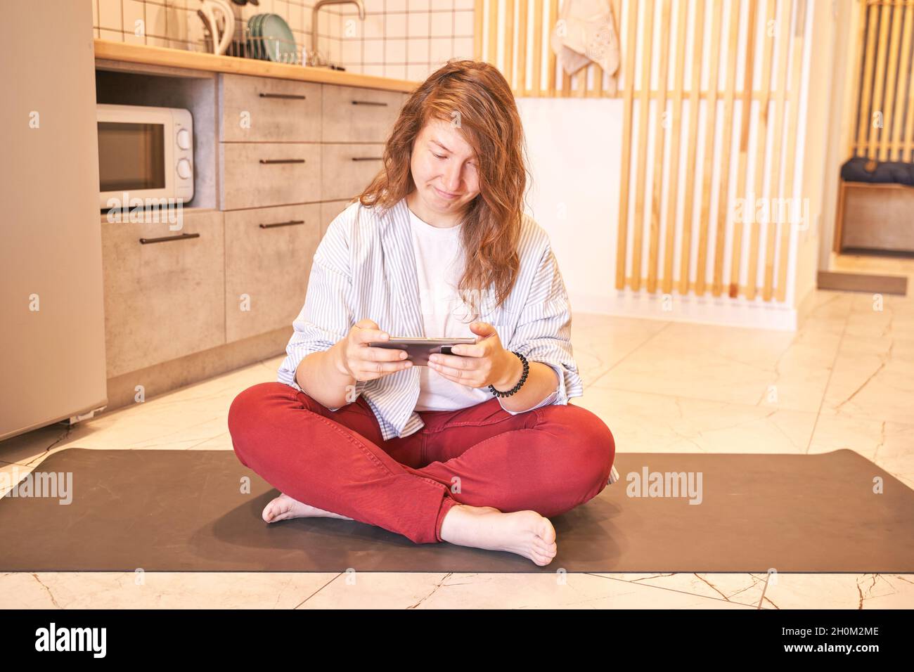 Happy sad woman balance hi-res stock photography and images - Alamy