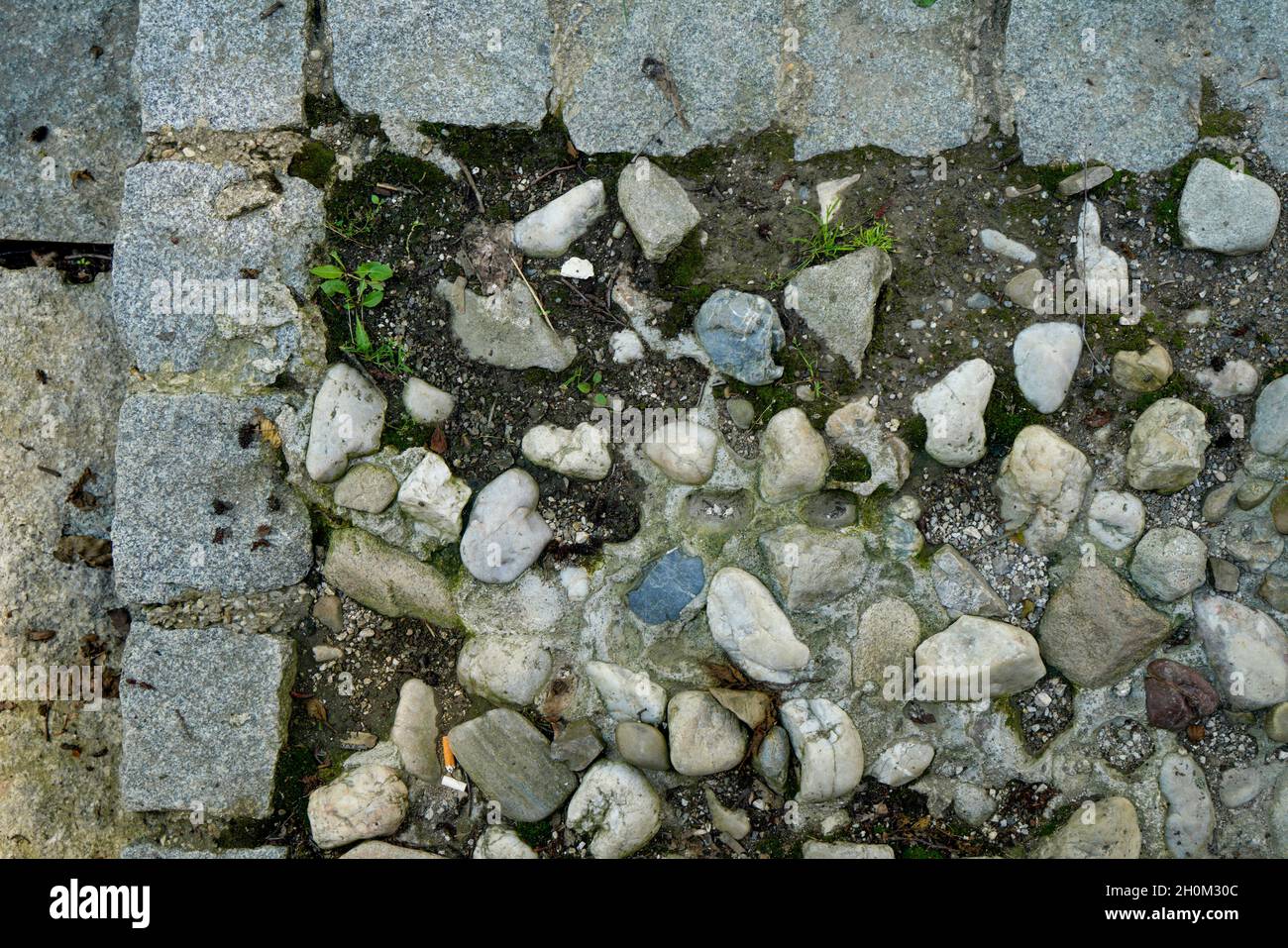 Structure of a stone made of natural mineral material as a background ...