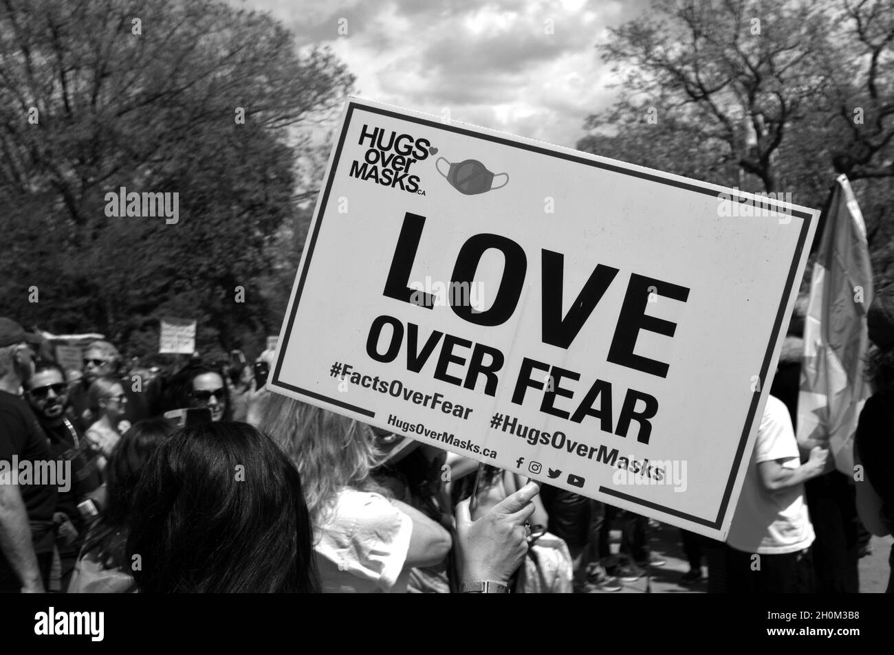 Protestor at a Freedom Rally in Toronto Stock Photo - Alamy