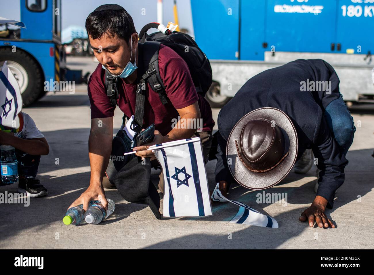 Tel Aviv, Israel. 13th Oct, 2021. New Jewish emigrants from the Bnei ...