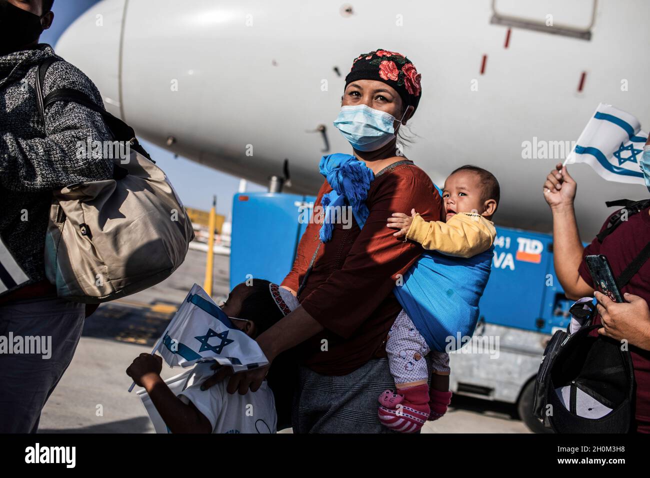 Tel Aviv, Israel. 13th Oct, 2021. New Jewish emigrants from the Bnei ...