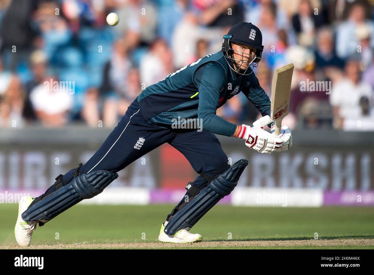 England’s Joe Root bats during the third Royal London One Day ...
