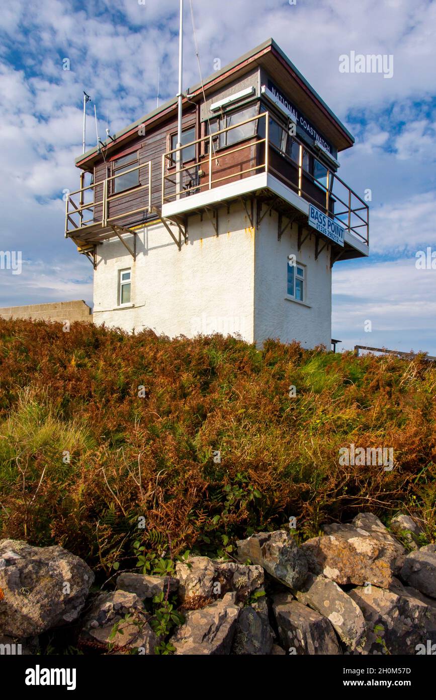 National Coastwatch coastal lookout station at Bass Point on the Lizard ...