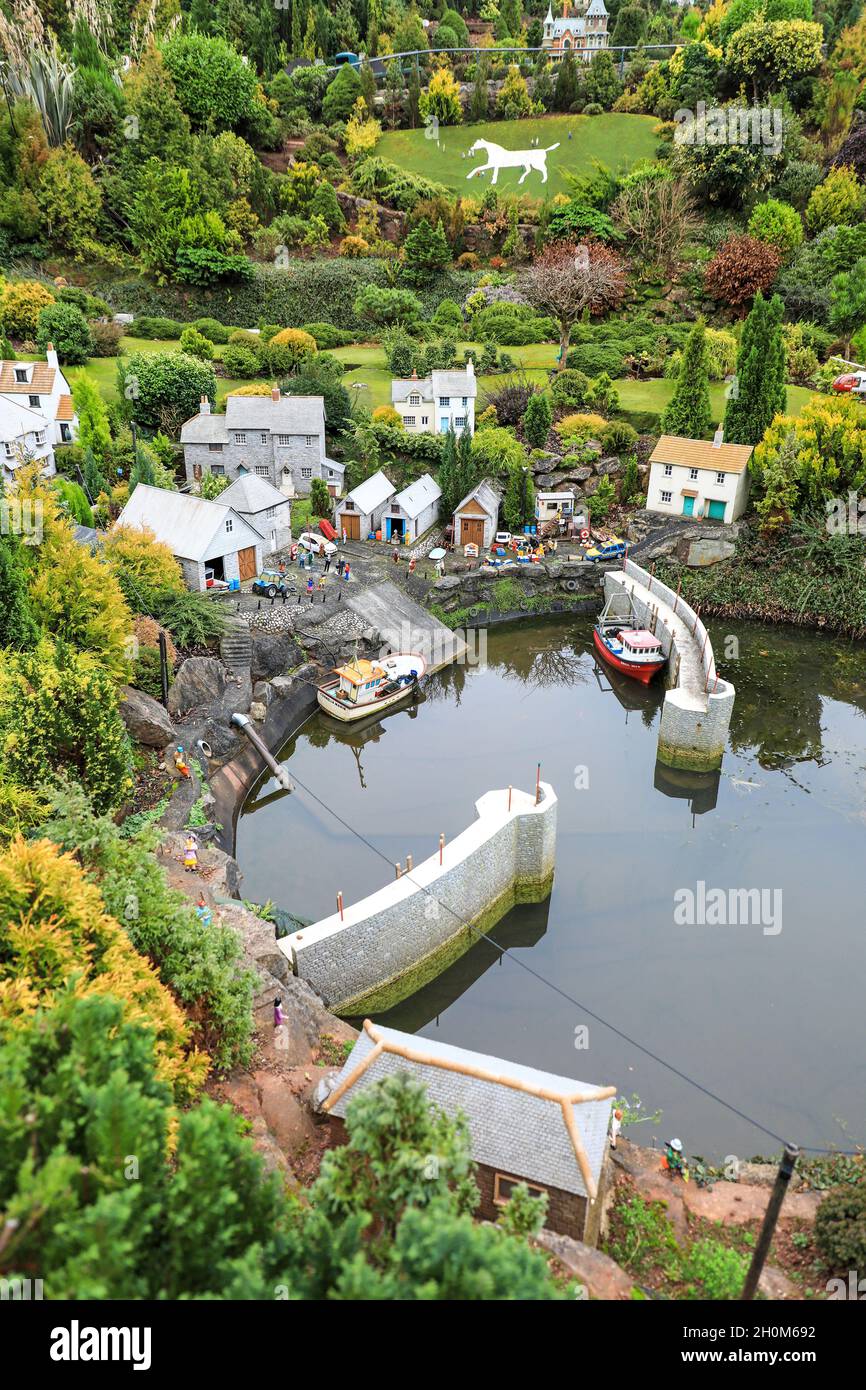 The harbour at Babbacombe Model Village, Babbacombe, Torquay, Devon ...