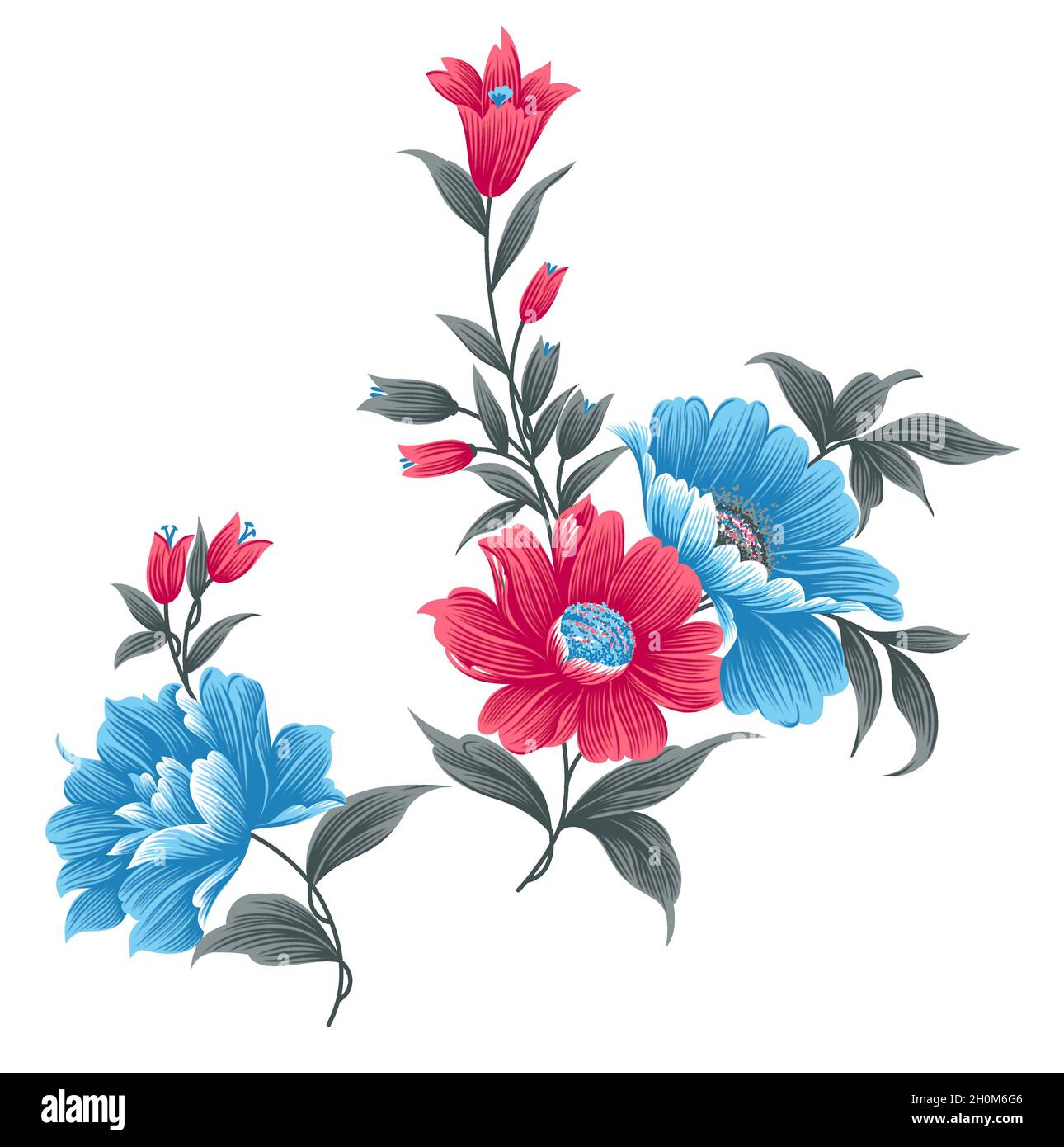 Illustration of beautiful aster flowers - natural background or ...