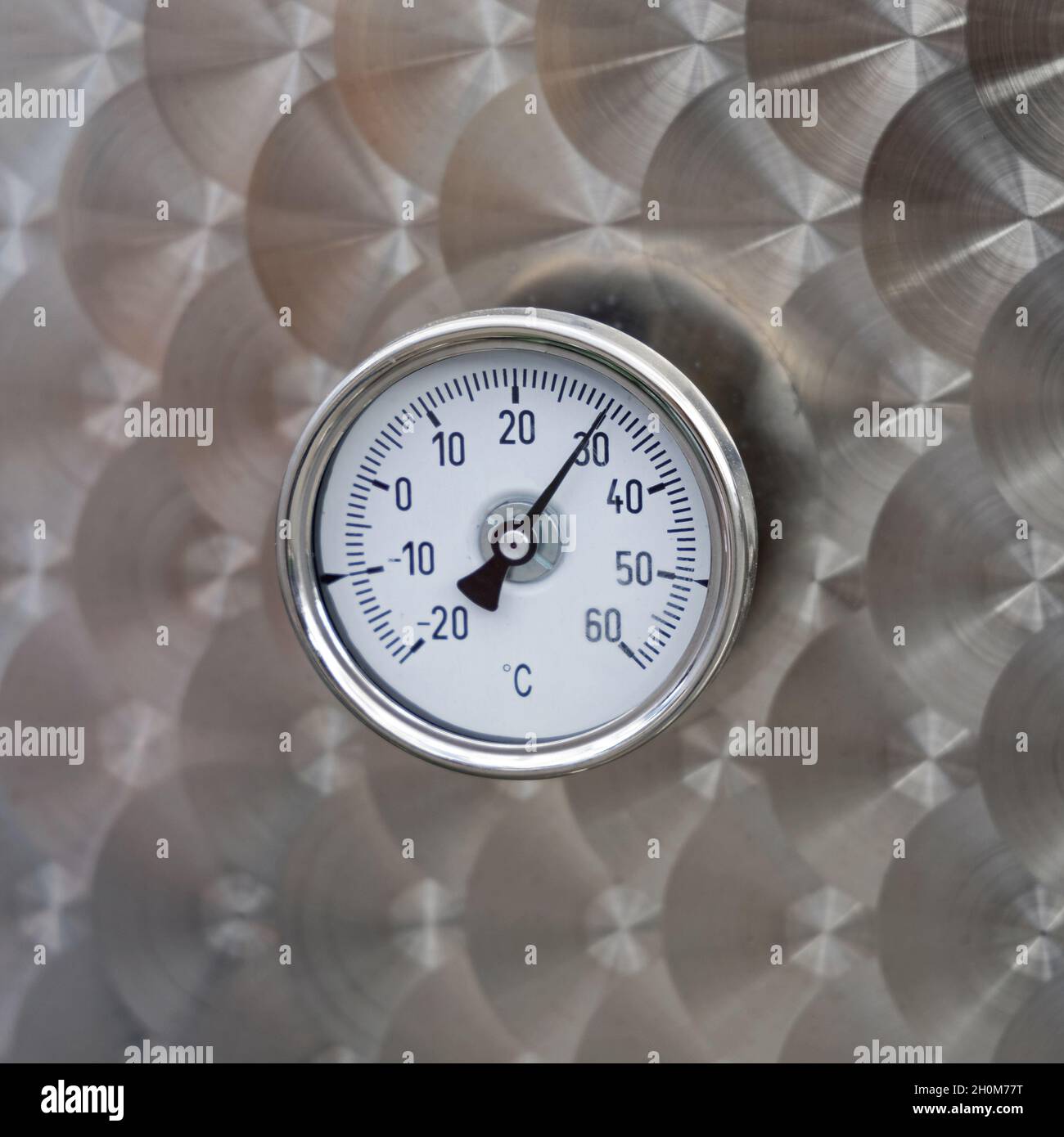 Temperature Gauge at Big Stainless Steel Tank Cistern Stock Photo - Alamy