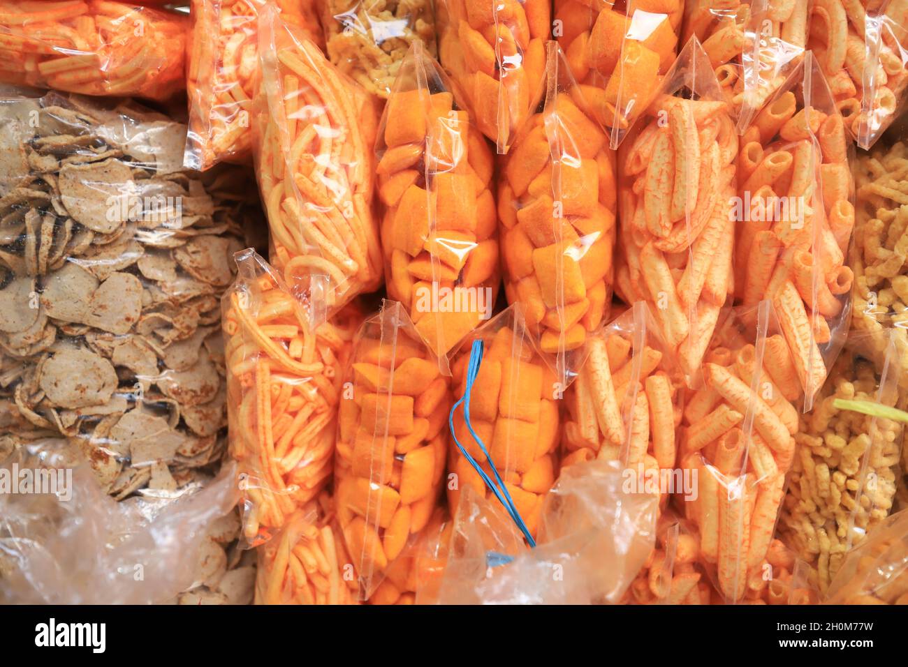 A variety of Asian dry foods are sold at the street market Stock Photo ...