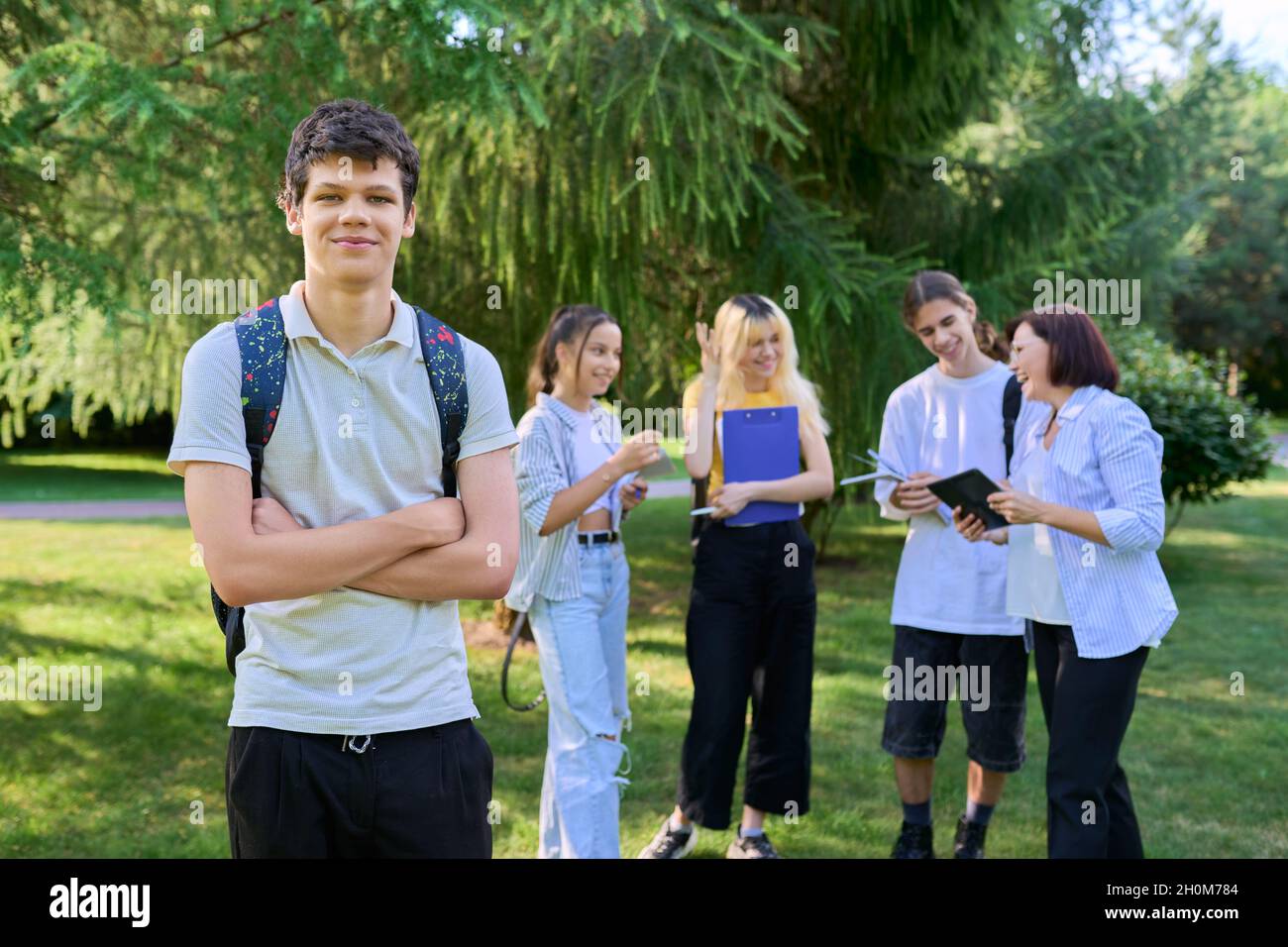 Male Middle School Student Talking High Resolution Stock Photography ...