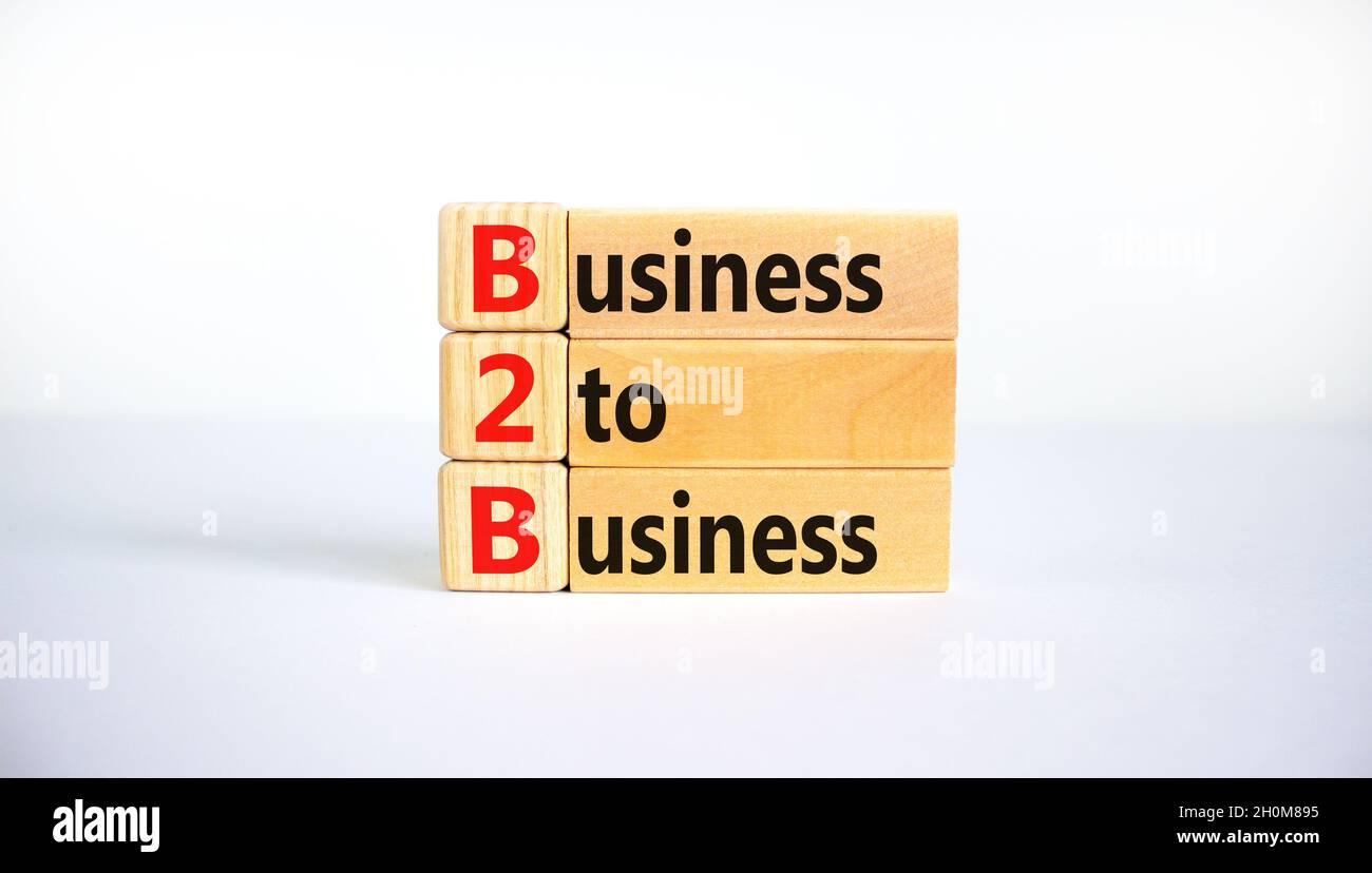 B2B business symbol. Concept words 'BBC - business to business' on ...