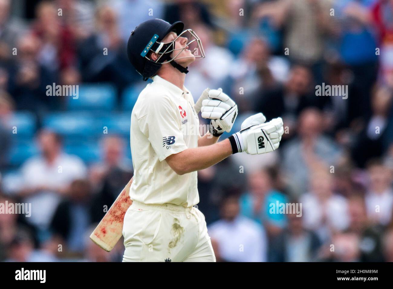 England’s Dominic Bess reacts after being caught behind by Pakistan’s ...