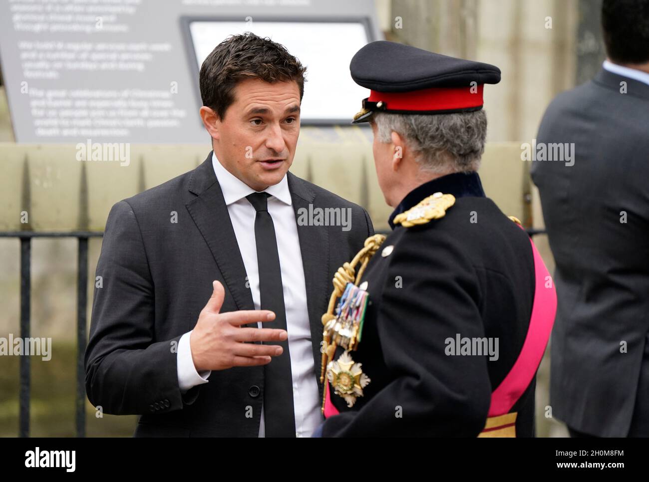 Johnny Mercer MP (left) chats with General Sir Nick Carter, the ...