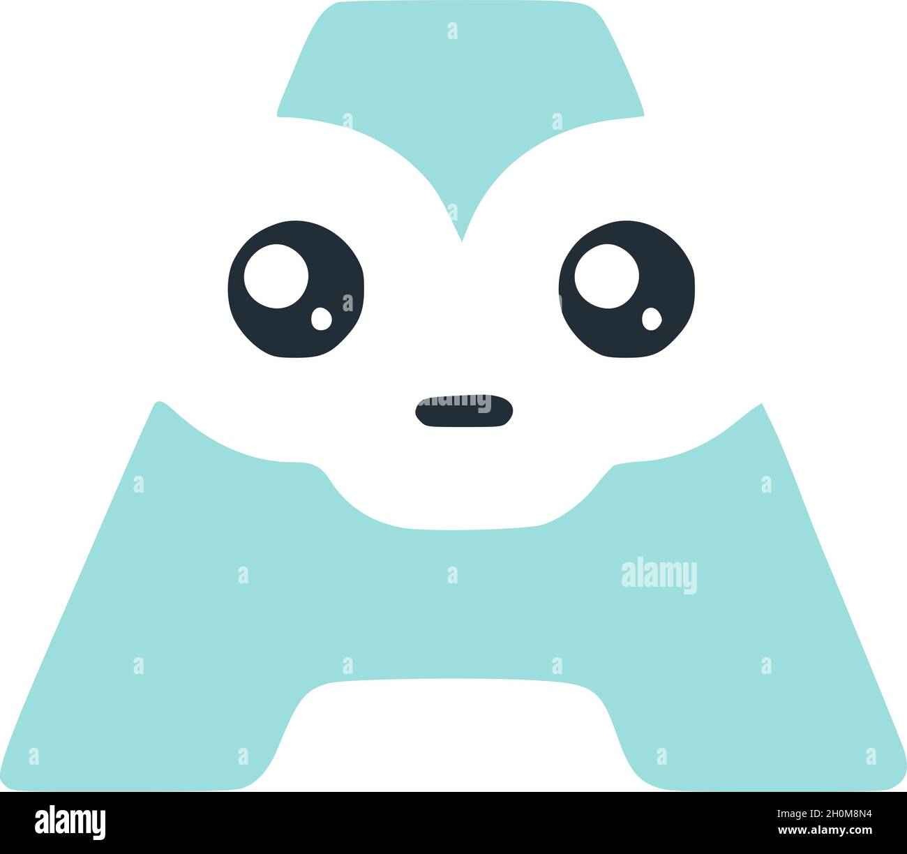 Letter a cute kawaii character, funny smiley clip art isolated on white ...