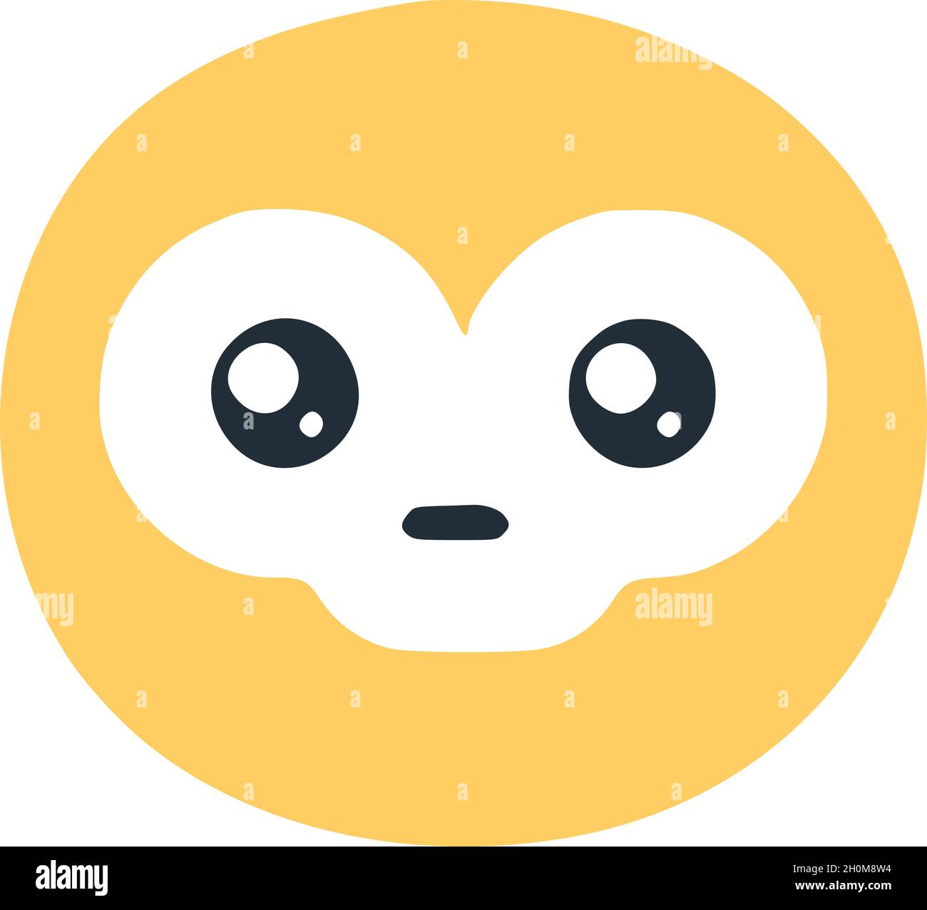 Letter o cute kawaii character, funny smiley clip art isolated on white ...