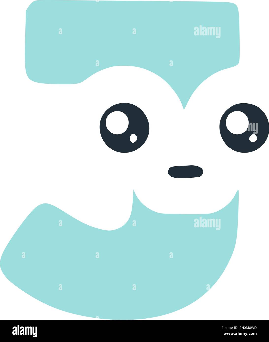 Letter j cute kawaii character, funny smiley clip art isolated on white ...