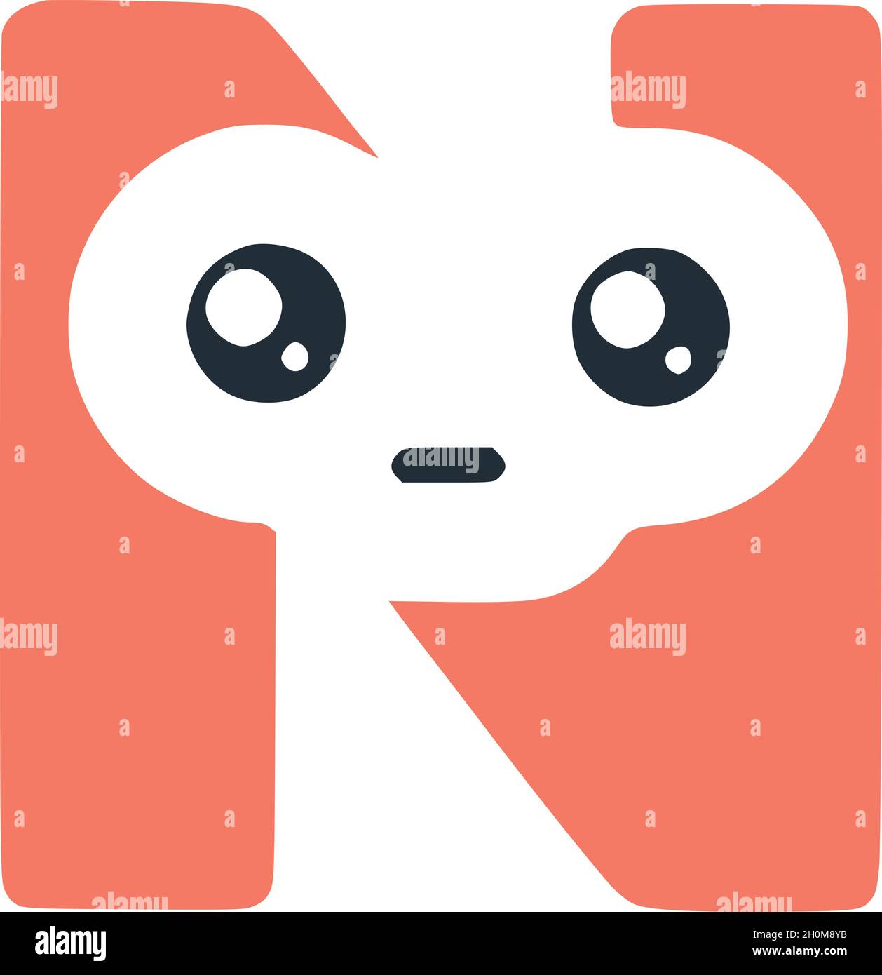 Letter n cute kawaii character, funny smiley clip art isolated on white ...