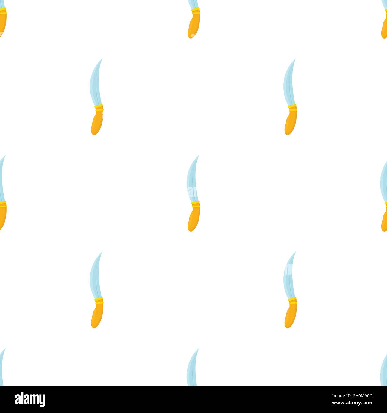 Asian daggers with curved steel blade pattern seamless background ...