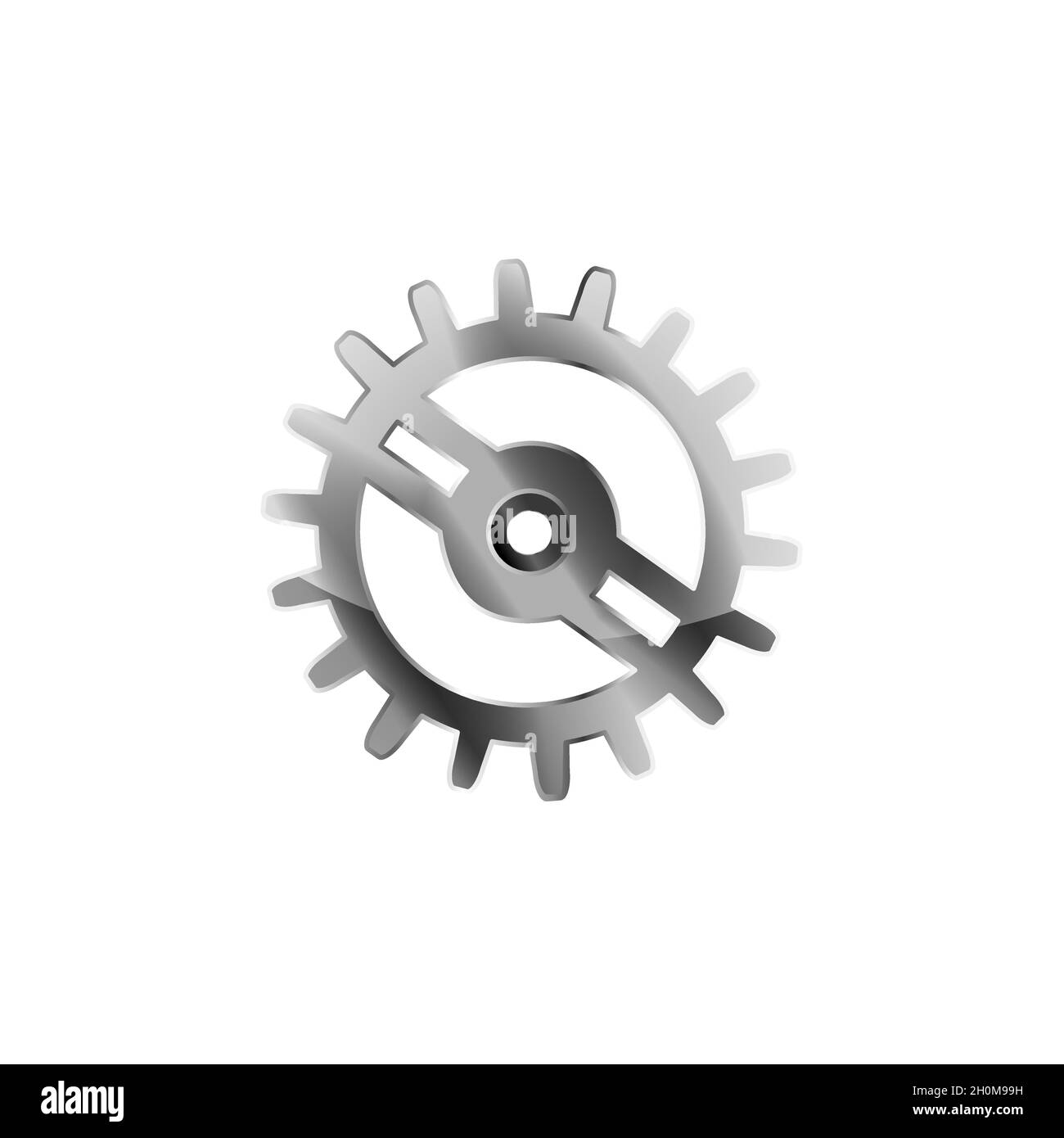 Metal cogwheel isolated on Stock Vector Images - Alamy