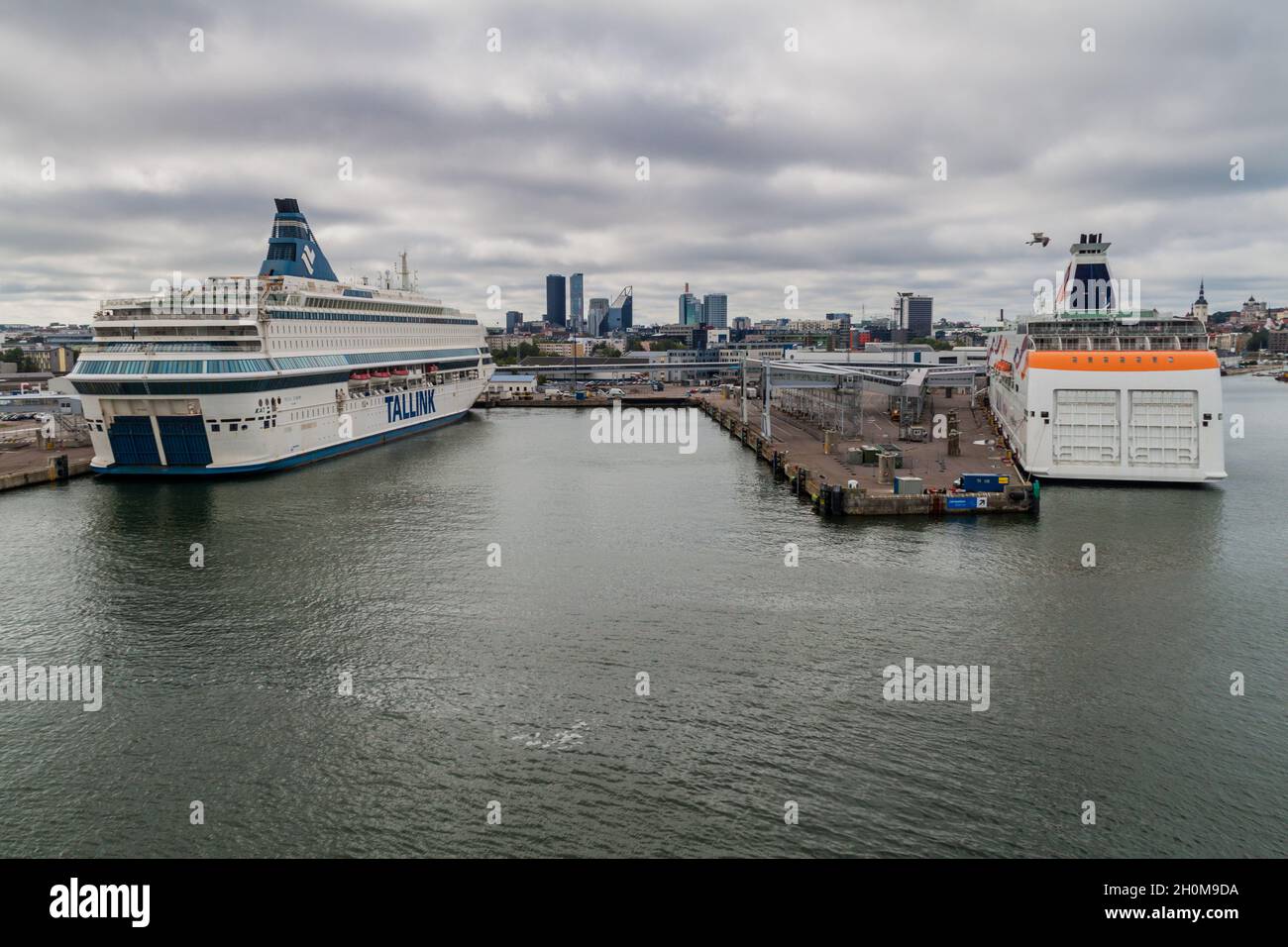 TALLINN, ESTONIA - AUGUST 24, 2016: MS Silja Europa and MS Baltic Queen ...
