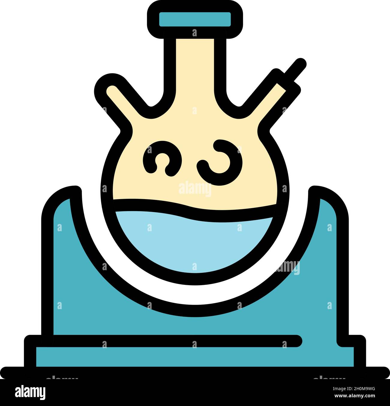 Chemical experiment icon. Outline chemical experiment vector icon color ...