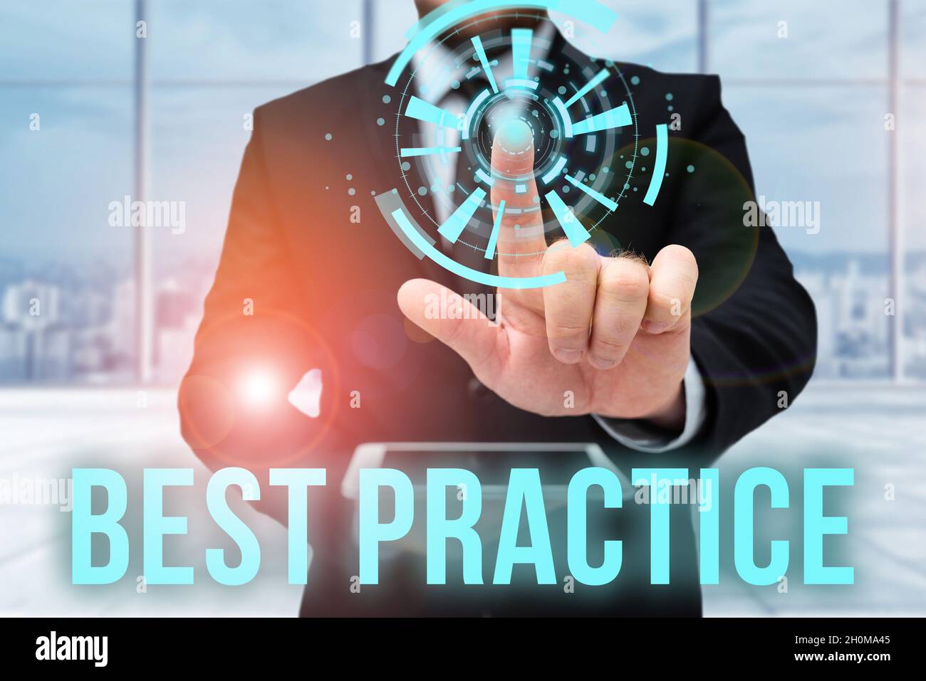 Inspiration showing sign Best Practice. Business overview commercial ...
