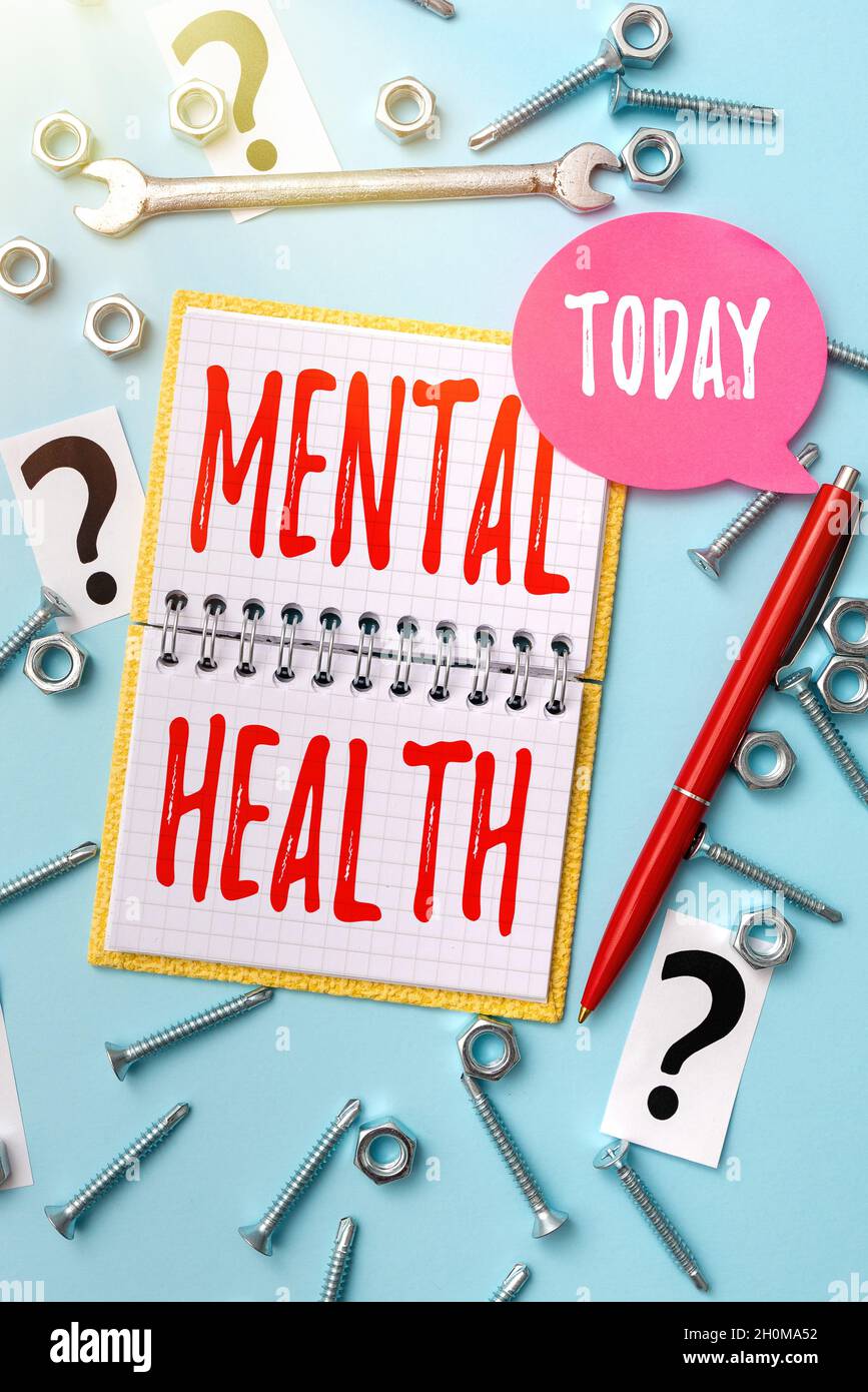 Text showing inspiration Mental Health. Conceptual photo persons ...