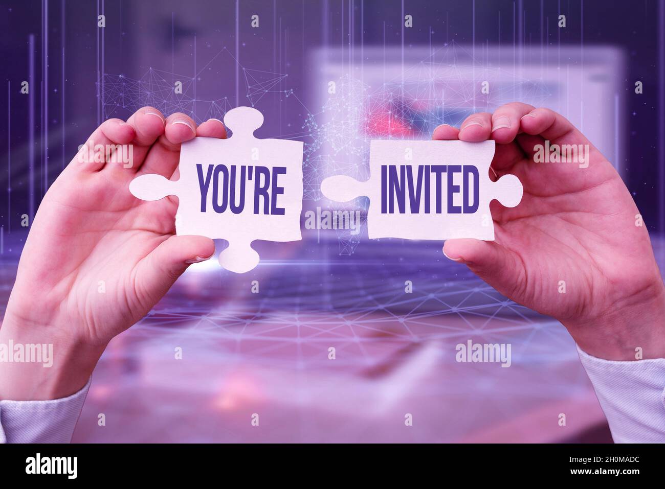 Sign displaying You Re Invited. Conceptual photo make a polite friendly ...
