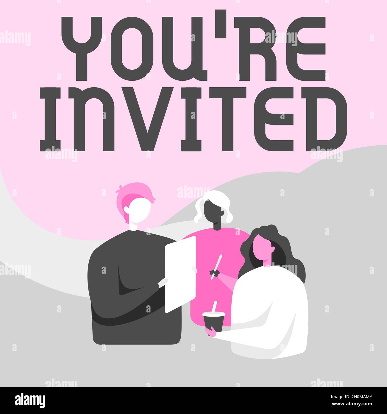 Inspiration showing sign You Re Invited. Internet Concept make a polite ...