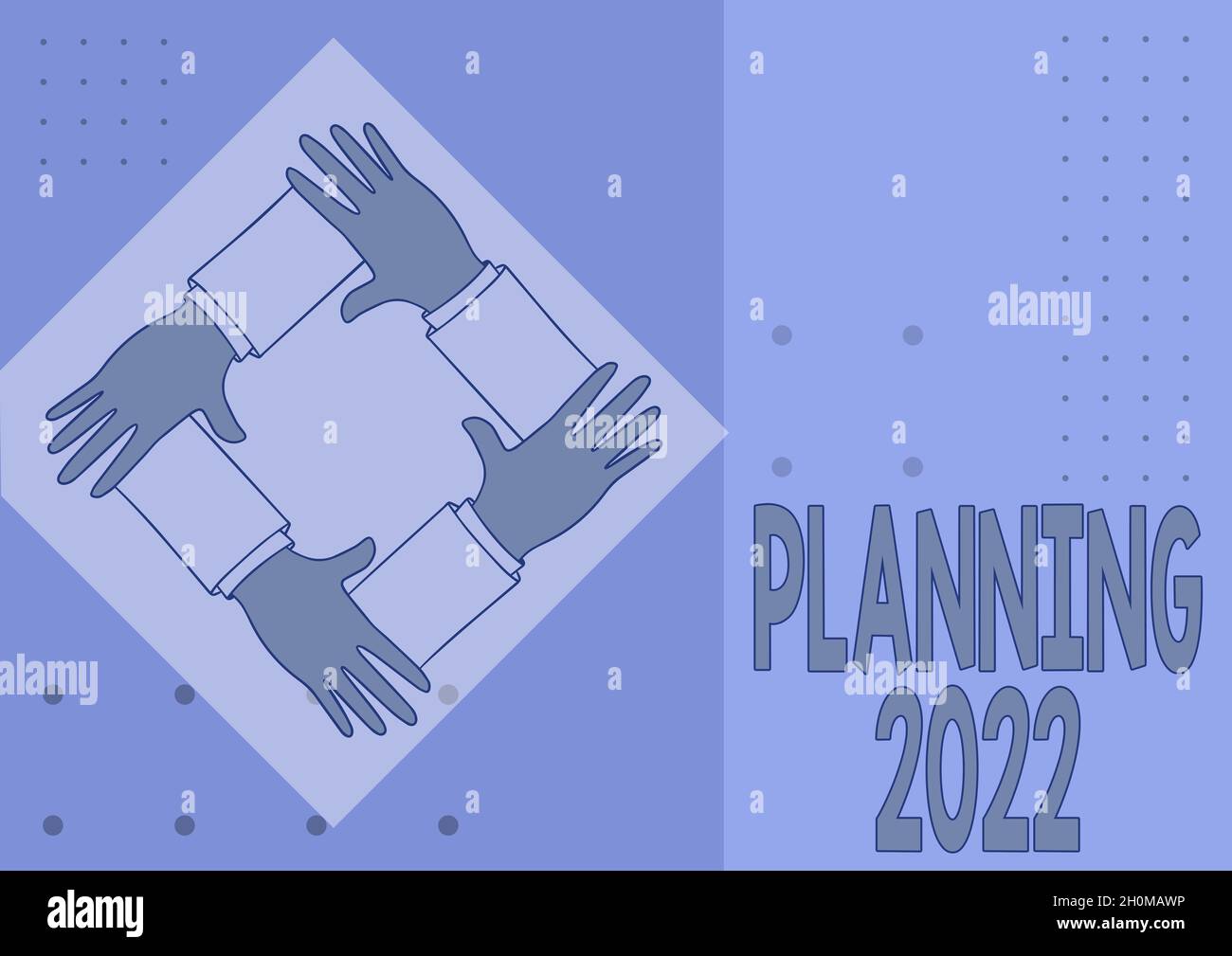 Conceptual display Planning 2022. Business approach process of making ...