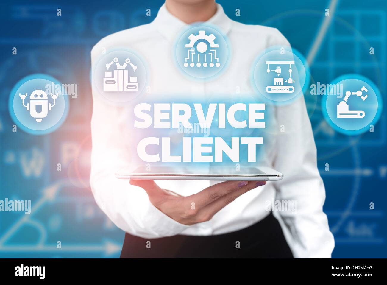 Text sign showing Service Client. Business idea Dealing with customers ...