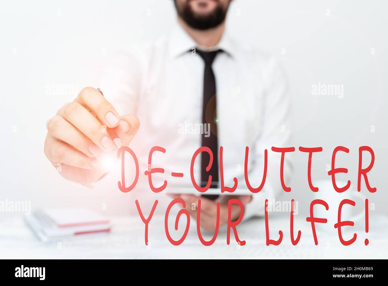 Text sign showing De Clutter Your Life. Business overview remove ...